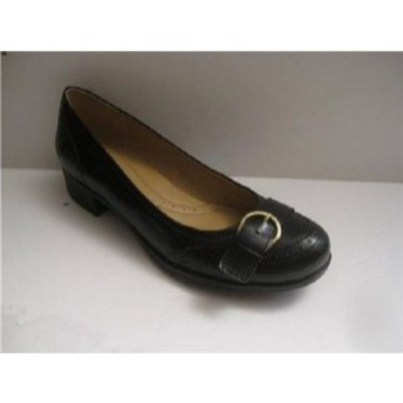 Naturalizer | Shoes | Naturalizer Prema Black Leather Perforated Brass ...